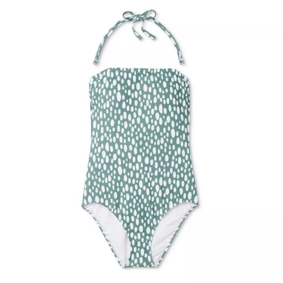 Kona Sol | Swim | Green Spotted One Piece Bathing Suit | Poshmark